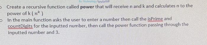 Solved Working with recursive function. roblem Description - | Chegg.com