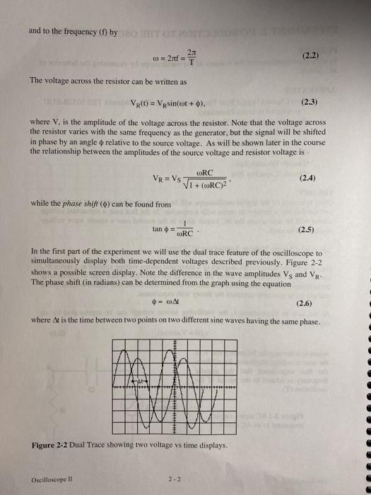 EXPERIMENT 2. INTRODUCTION TO THE OSCILLOSCOPE II | Chegg.com