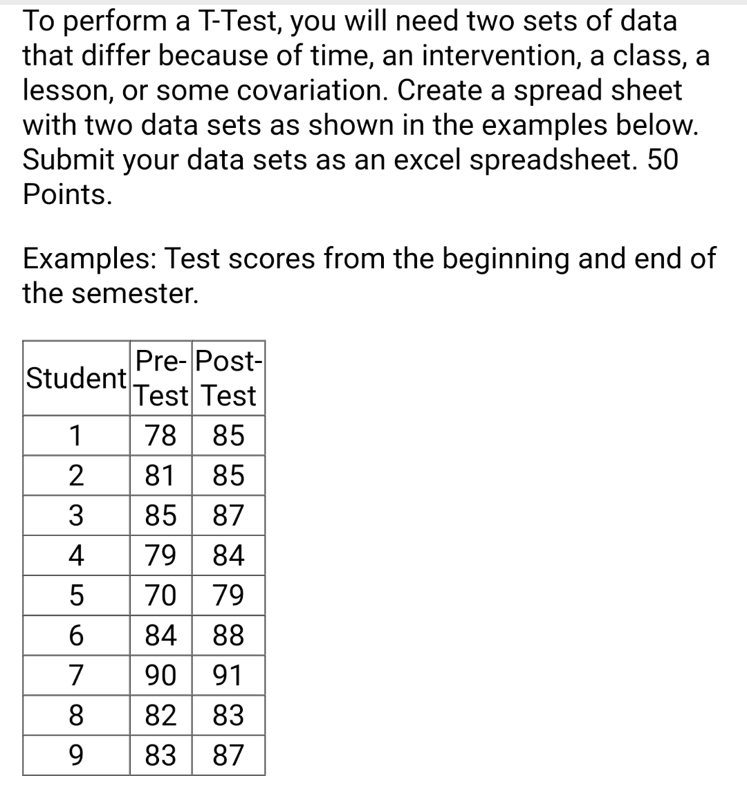 have two data sets made but with real data that can | Chegg.com