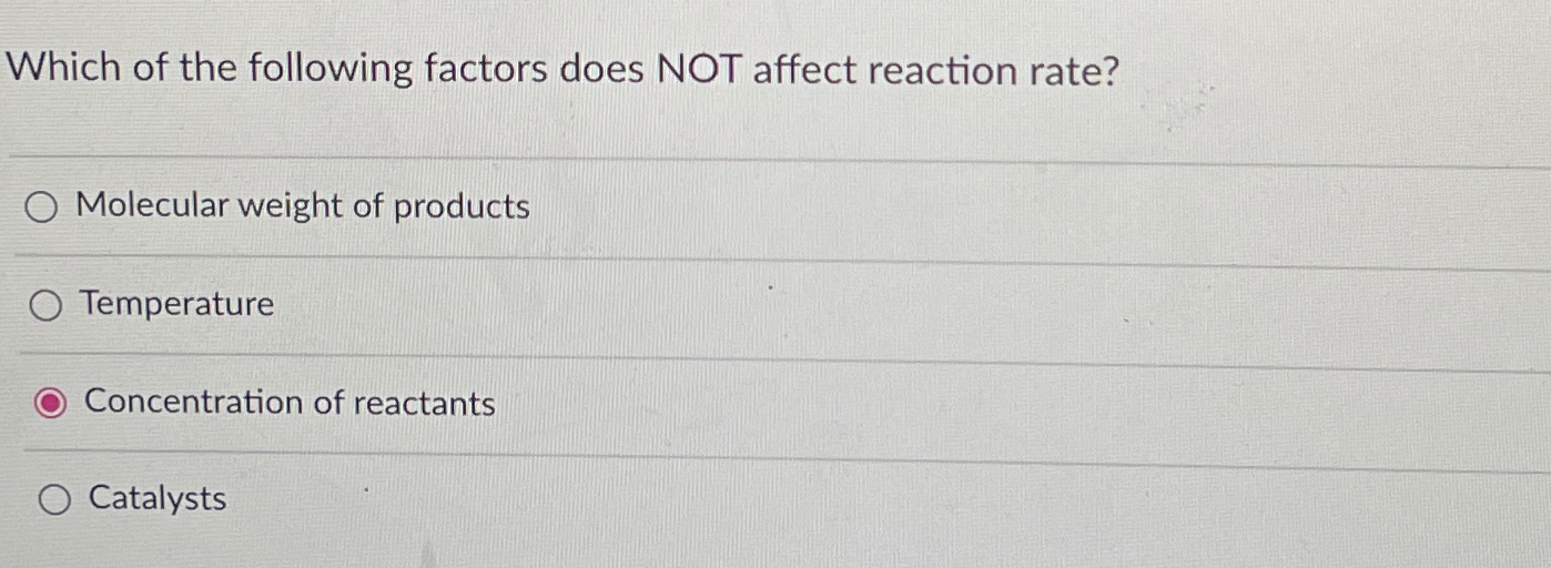Solved Which of the following factors does NOT affect | Chegg.com