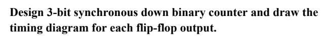 Solved Design 3-bit synchronous down binary counter and draw | Chegg.com
