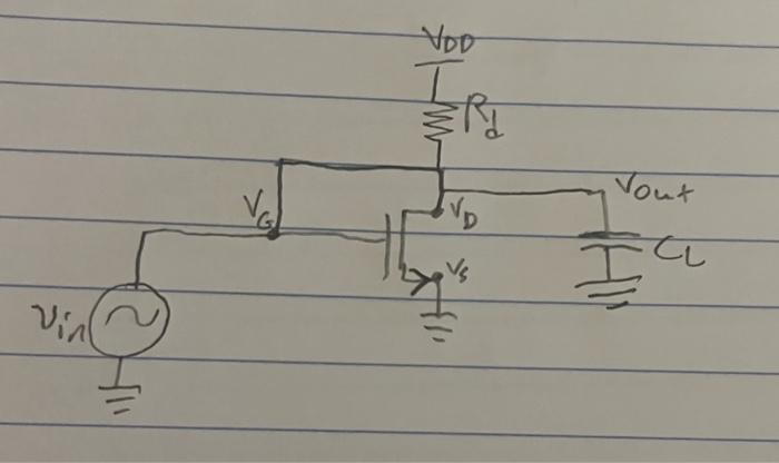 Solved please draw small signal model of this nmos circuit, | Chegg.com