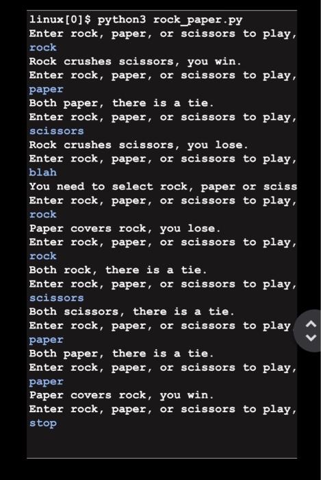 Solved Problem 3 - Rock, Paper, Scissors Implement the game | Chegg.com