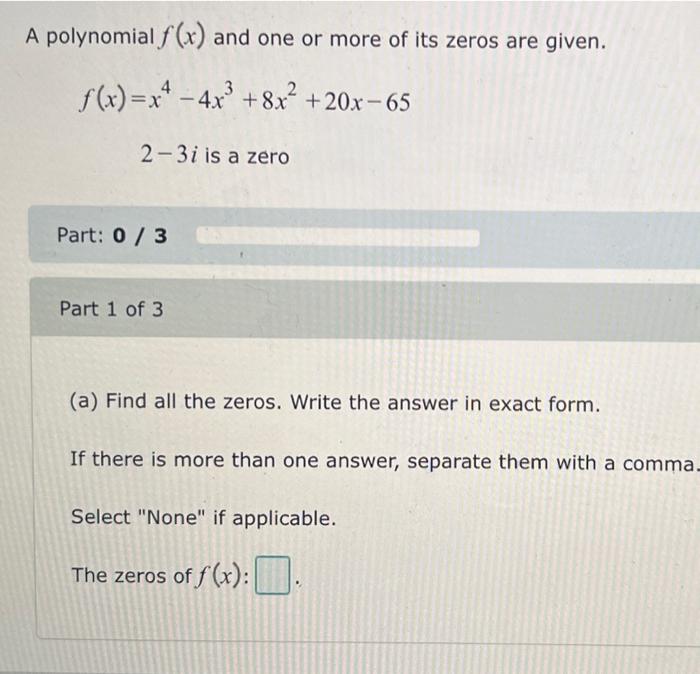 Solved b) factor f(x) as a product of linear factorsc) solve | Chegg.com
