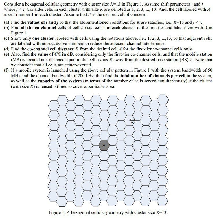 Solved Consider a hexagonal cellular geometry with cluster | Chegg.com