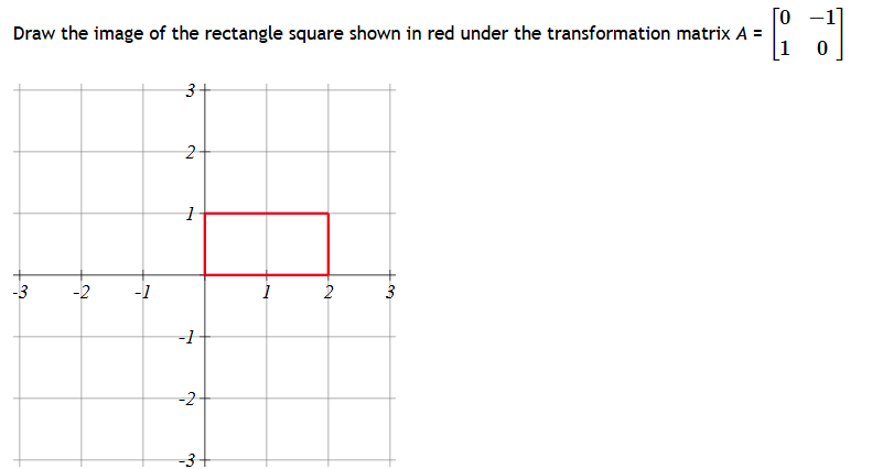 Solved Draw the image of ﻿the rectangle square shown in ﻿red | Chegg.com