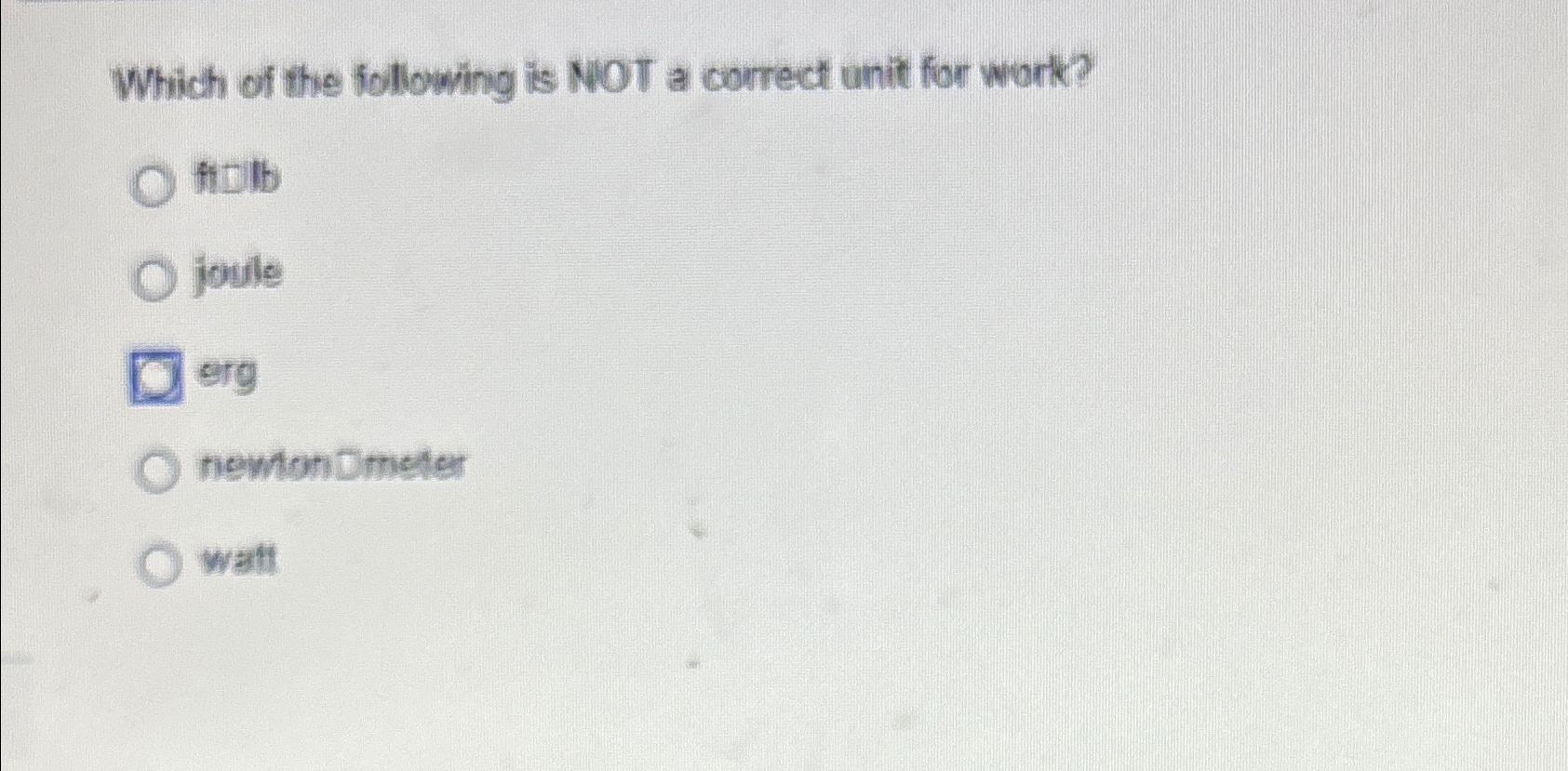 Solved Which of the following is NOT a correct unit for | Chegg.com