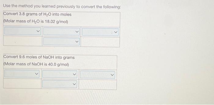 Solved Use the method you learned previously to convert the | Chegg.com