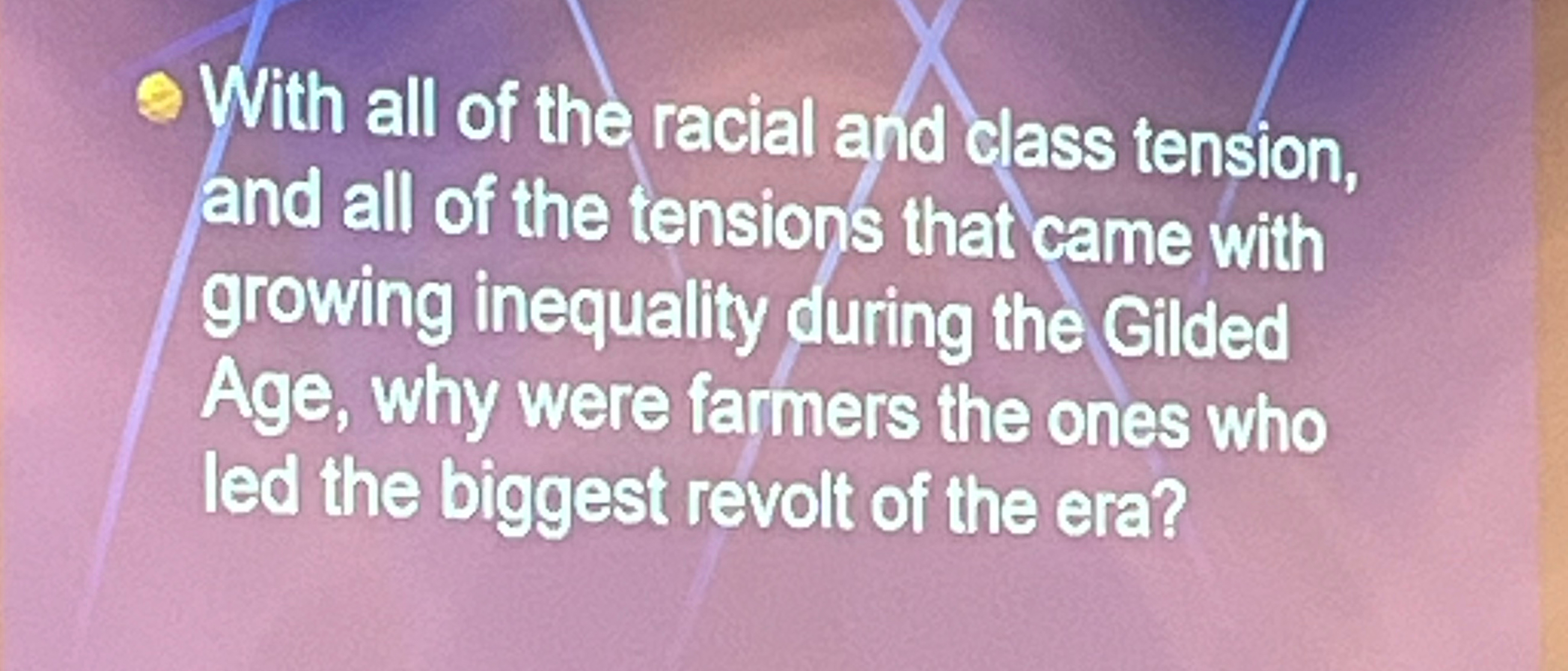 Solved With all of the racial and class tension, and all of | Chegg.com