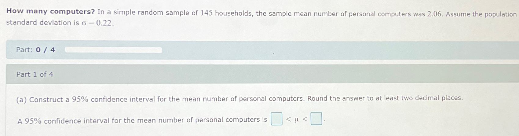 Solved How many computers? In a simple random sample of 145 | Chegg.com