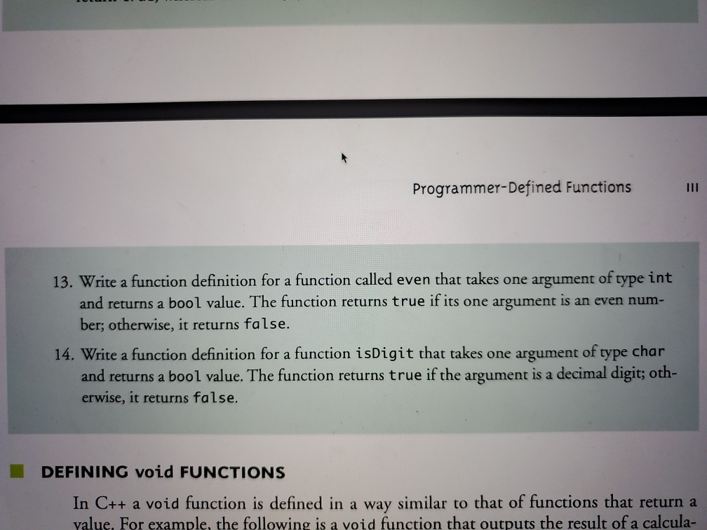 Solved Programmer Defined Functions 13 Write A Function 7800