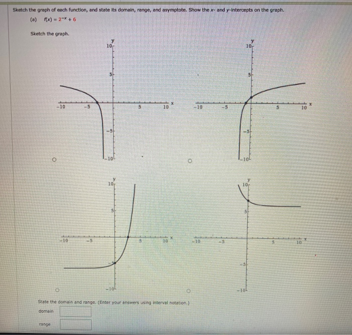 Solved Sketch the graph of each function, and state its | Chegg.com