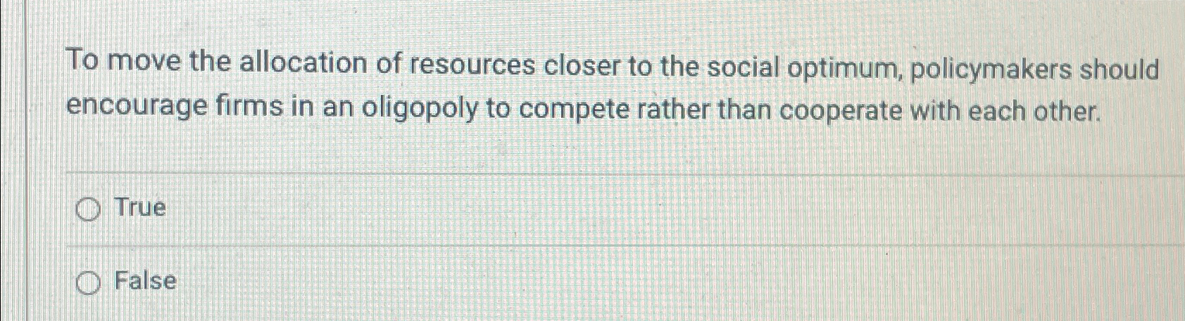 Solved To move the allocation of resources closer to the | Chegg.com