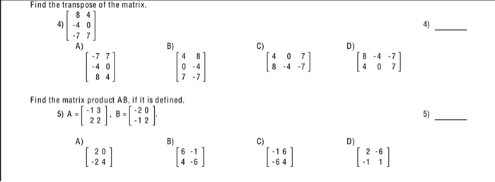 Solved Find the standard matrix of the linear transformation | Chegg.com