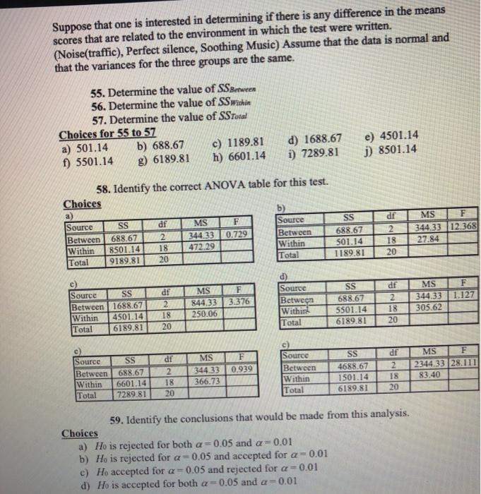 Solved Suppose that one is interested in determining if | Chegg.com