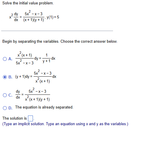Solved Solve The Initial Value