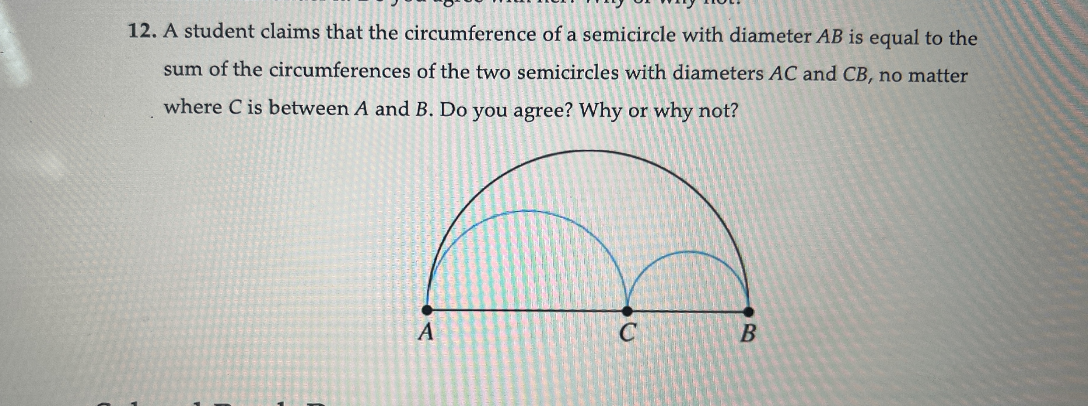 Solved A student claims that the circumference of a | Chegg.com