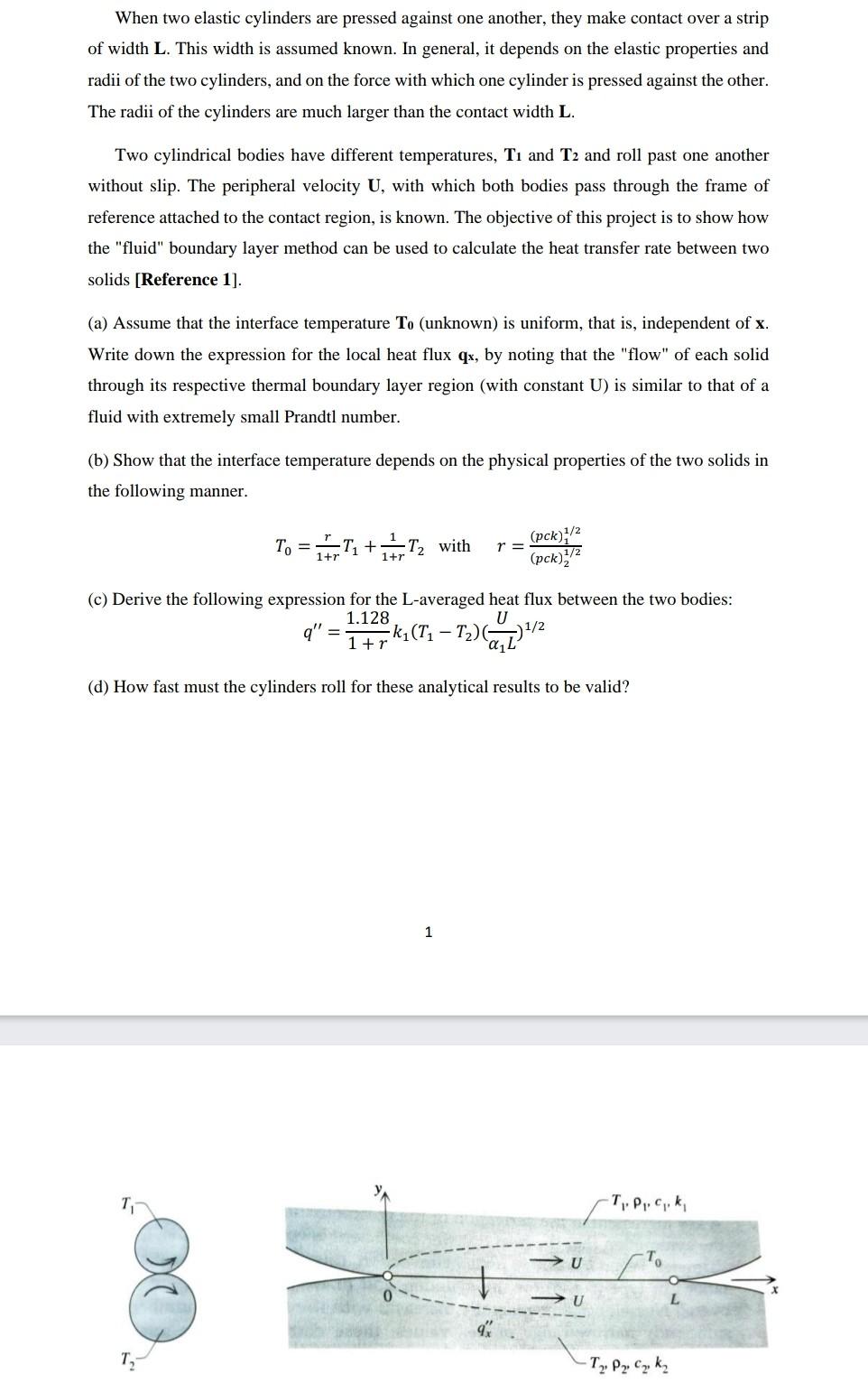 Solved When two elastic cylinders are pressed against one | Chegg.com