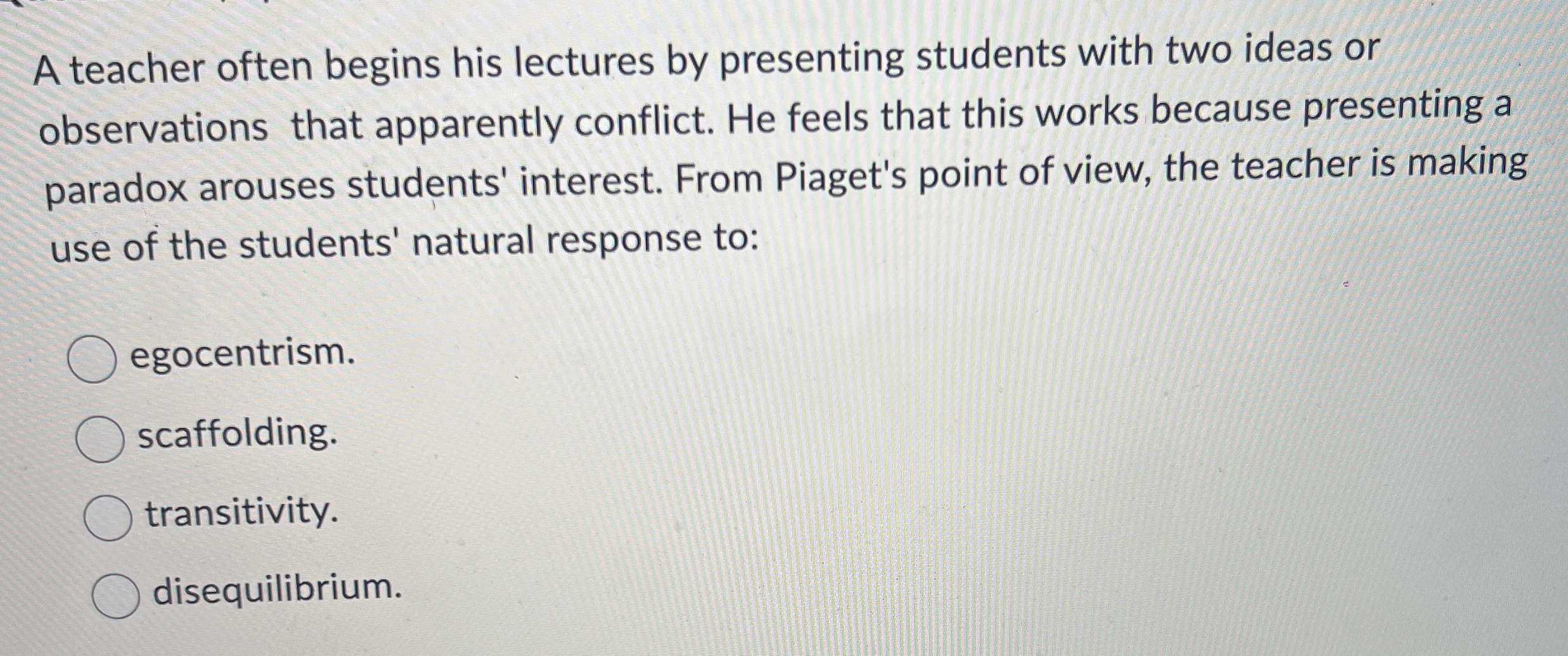 Solved A teacher often begins his lectures by presenting | Chegg.com