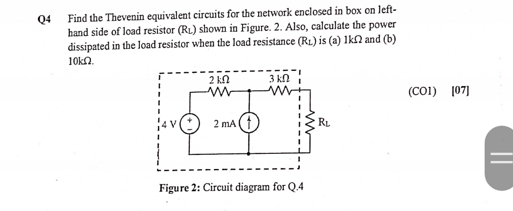 Solved 4 Find the Thevenin equivalent circuits for the | Chegg.com