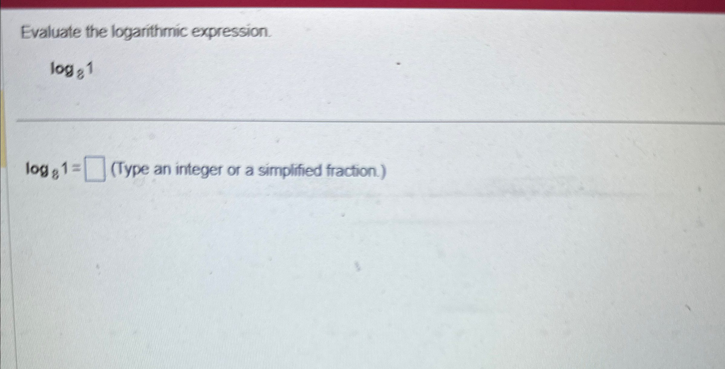 Solved Evaluate the logarithmic | Chegg.com