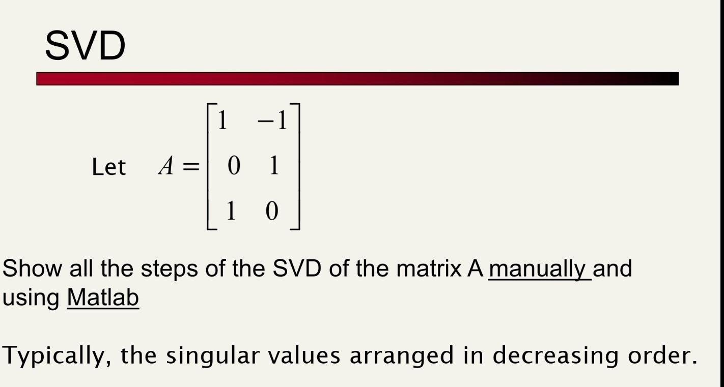 - Find manually and repeat using Matlab the matrix P | Chegg.com