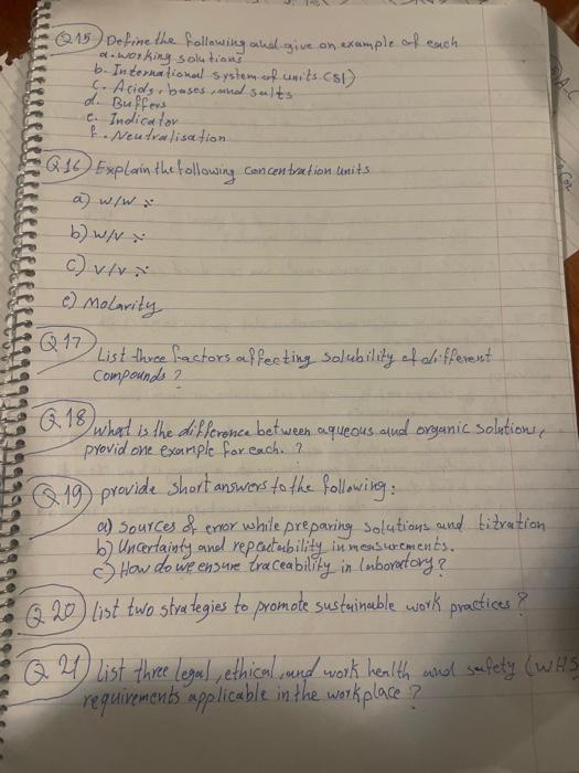 Solved Q15) Define the following ahd give on example of each | Chegg.com