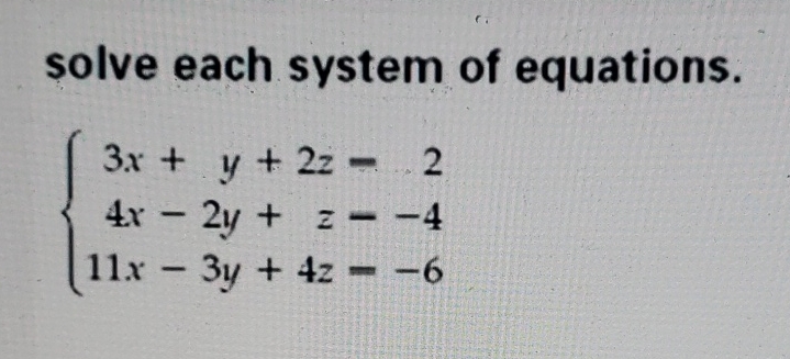 Solved solve each system of | Chegg.com