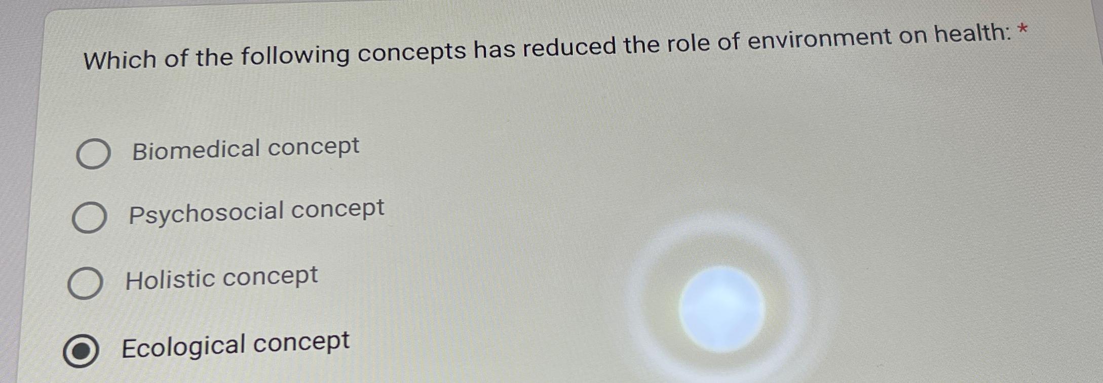 Solved Which of the following concepts has reduced the role | Chegg.com