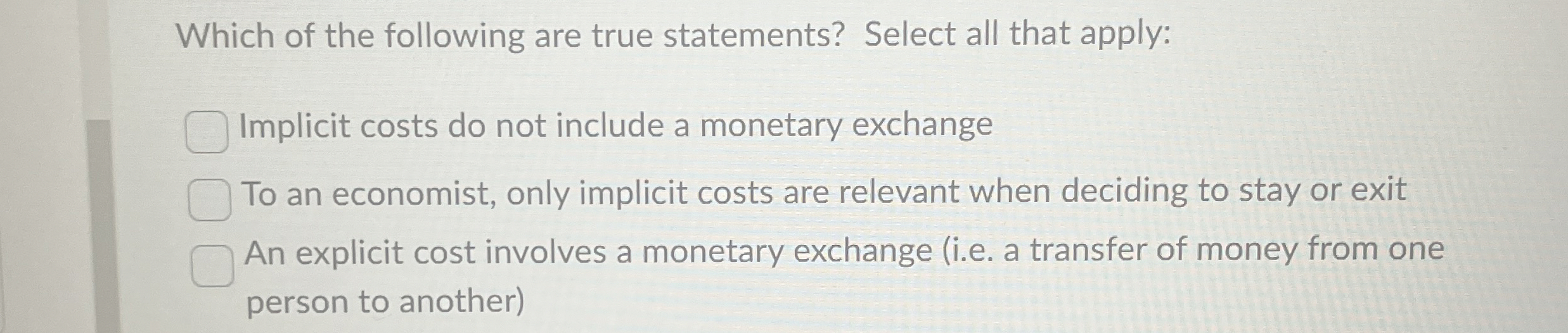 Solved Which of the following are true statements? Select | Chegg.com