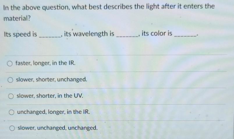 Solved Light with a wavelength of 445 nm is traveling in | Chegg.com