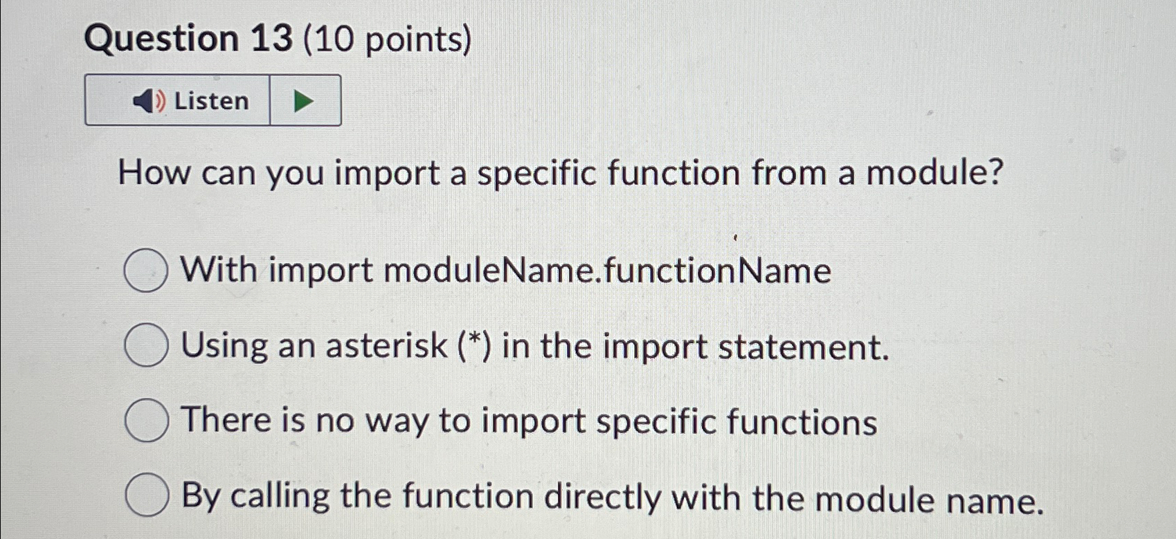 Solved Question 13 10 ﻿points How Can You Import A