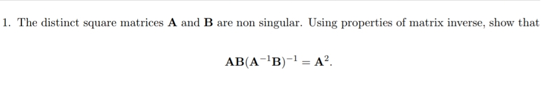 Solved The distinct square matrices A and B ﻿are non | Chegg.com