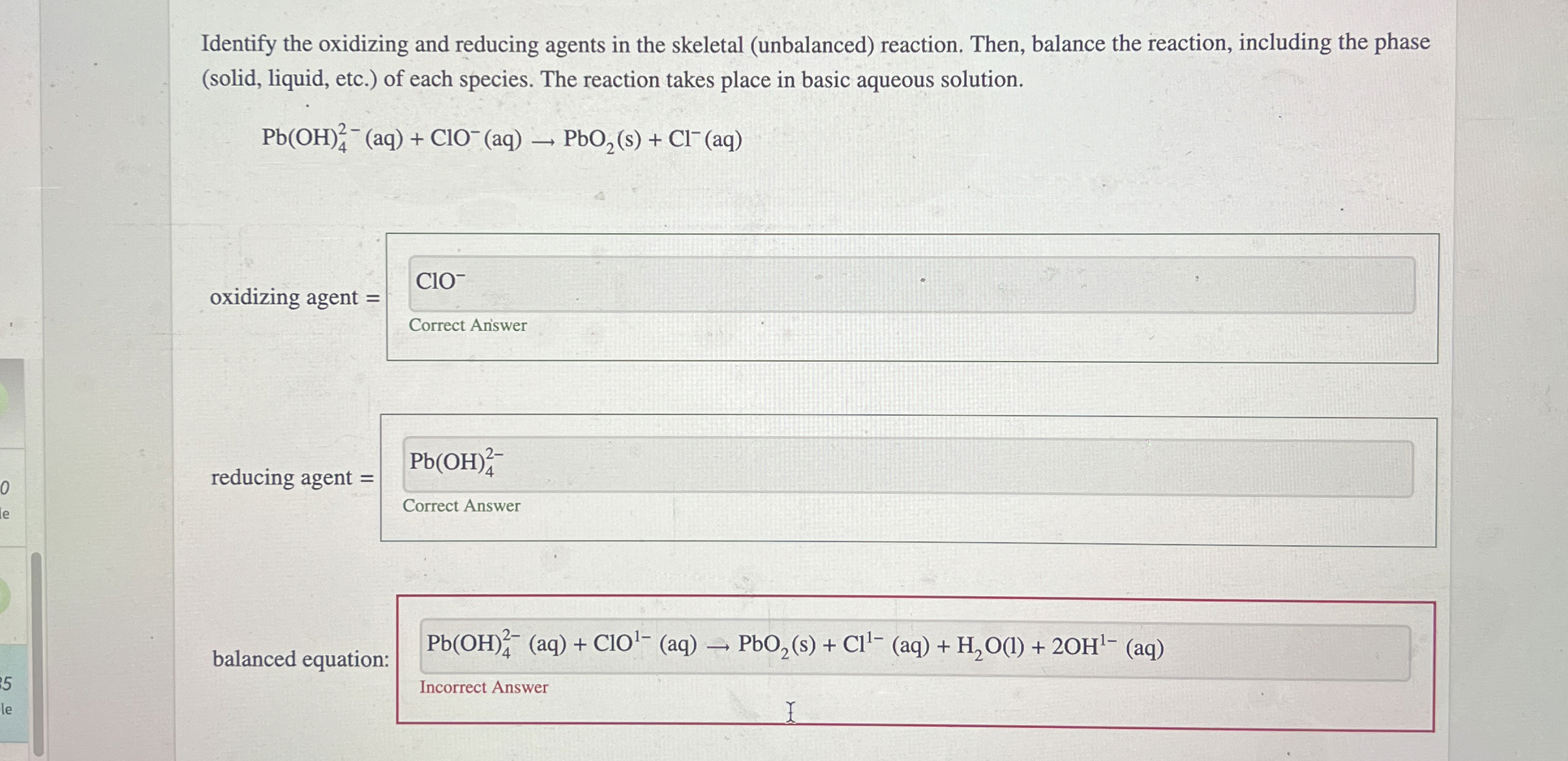 Identify the oxidizing and reducing agents in the | Chegg.com