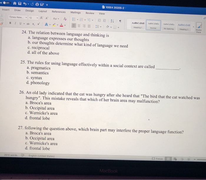Solved ROB. Insert Draw Design Layout 100E4 2020S-2 | Chegg.com