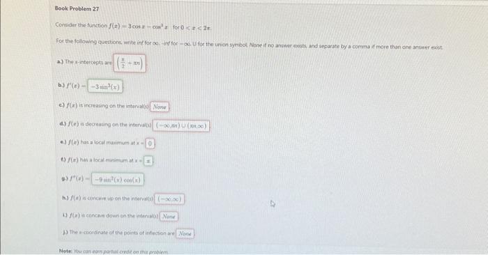 Solved Consider the function f(x)=3cosx−cos3x for 0 | Chegg.com