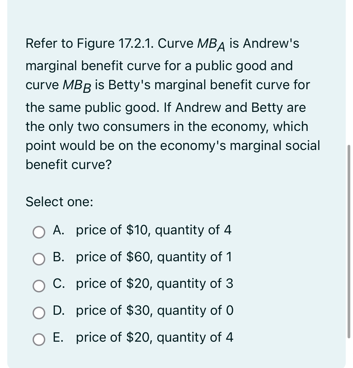 Solved Refer to Figure 17.2.1. ﻿Curve MBA is Andrew's | Chegg.com