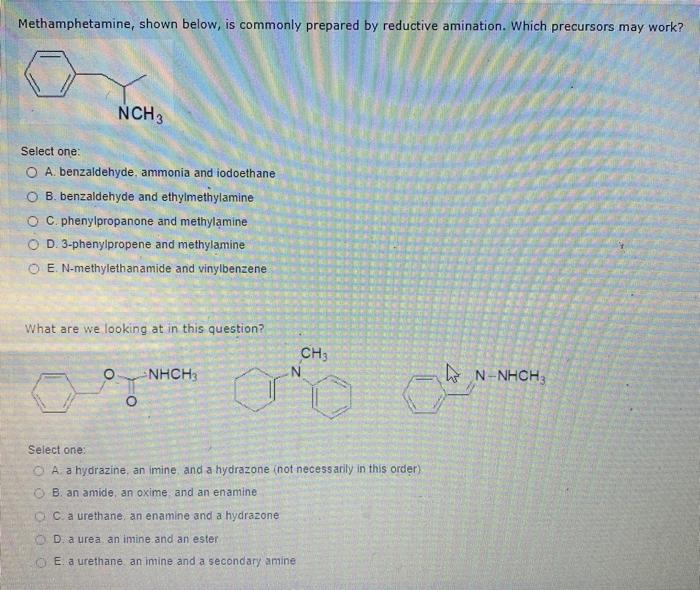 Solved Methamphetamine, shown below, is commonly prepared by | Chegg.com