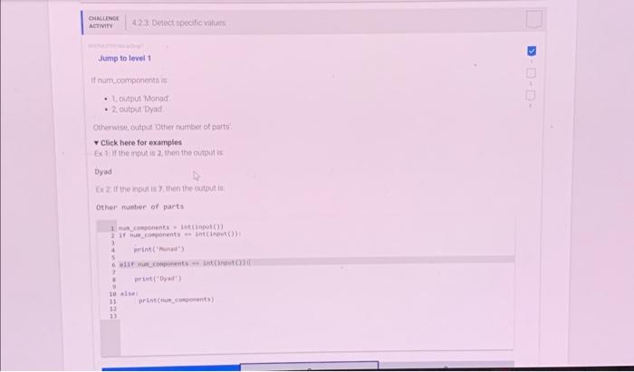 Solved Jump to level 1 if numcoomponents is .2 output royad | Chegg.com