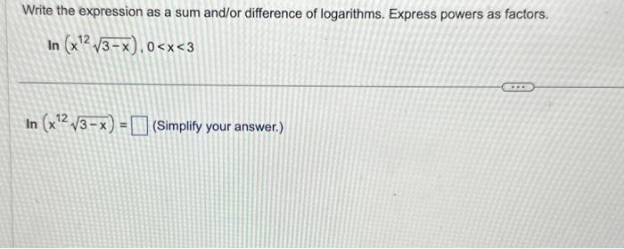 Solved Write the expression as a sum and/or difference of | Chegg.com