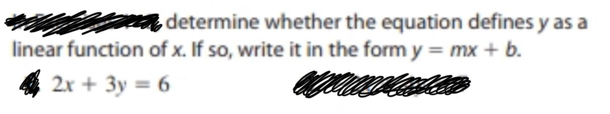 Solved determine whether the equation defines y ﻿as a linear | Chegg.com