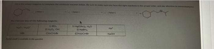 Solved fill in the proper reagent to complete the synthesis | Chegg.com