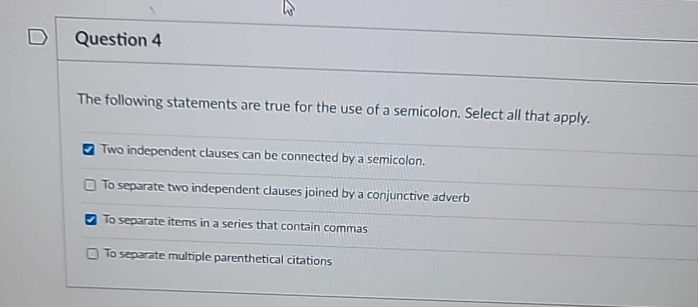 Solved Question 4The following statements are true for the | Chegg.com
