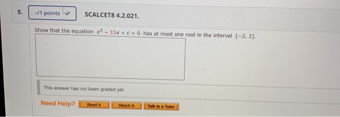 Solved -/1 points " SCALCET8 4.2.021. Show that the equation | Chegg.com