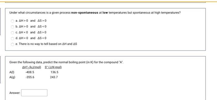 Solved For the following reaction at 1.00 atm and 301.4 K, | Chegg.com
