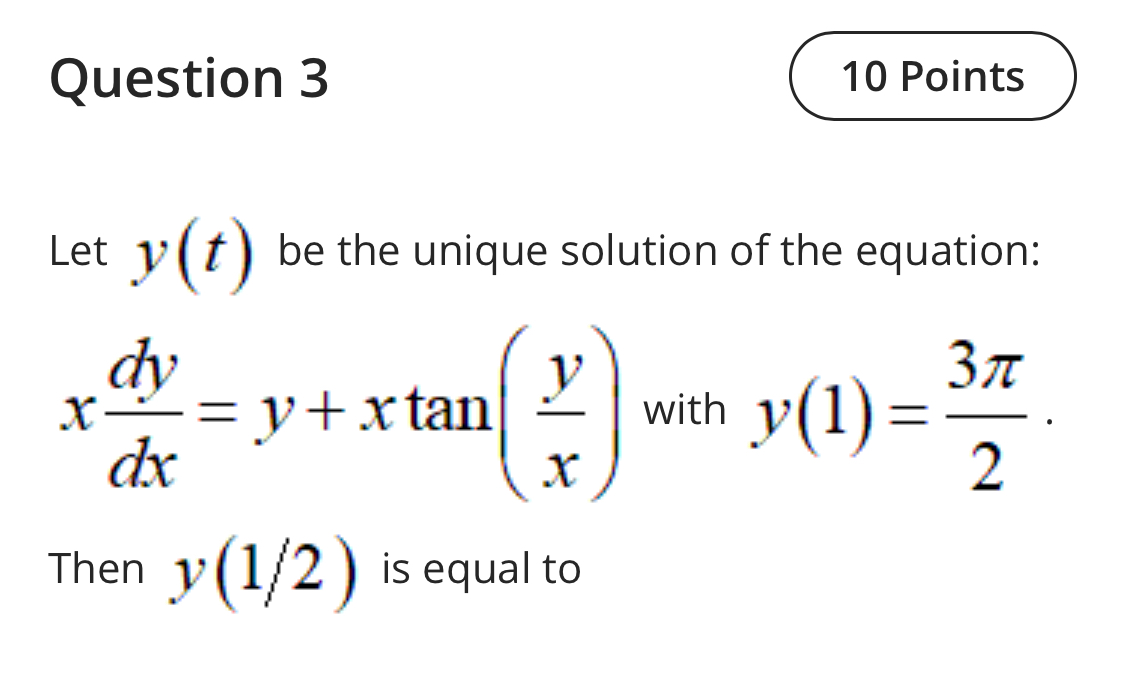 Solved The solution of the differential equation: | Chegg.com