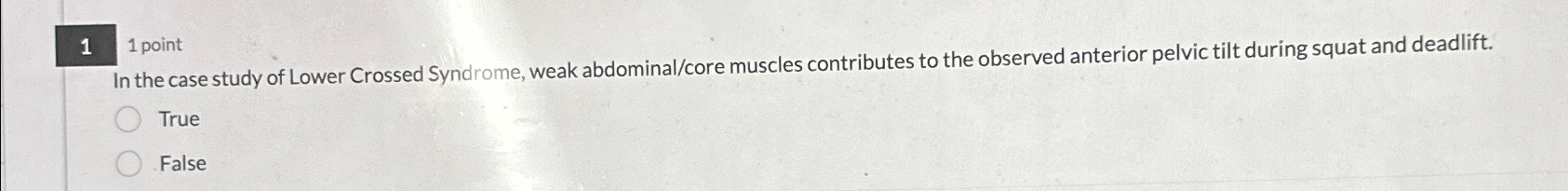 Solved 11 ﻿pointIn the case study of Lower Crossed Synd | Chegg.com