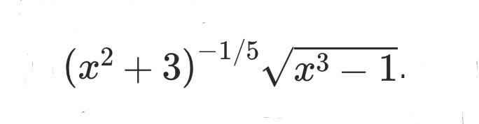 Solved (x2+3)−1/5x3−1 | Chegg.com