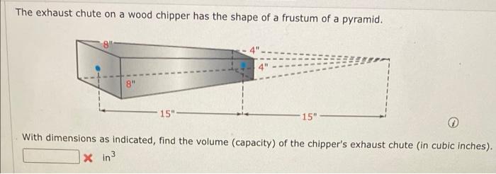 Solved The exhaust chute on a wood chipper has the shape of | Chegg.com