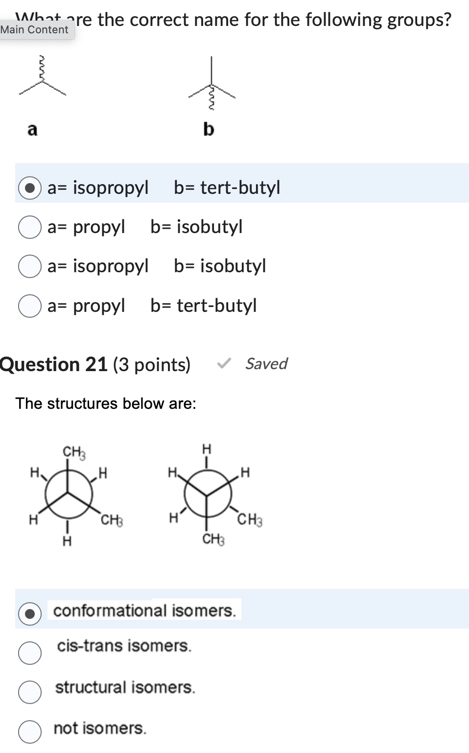 Solved Please help!aa= ﻿isopropyl b= ﻿tert-butyla= ﻿propyl | Chegg.com